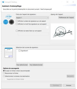 Estampiller un document - Notarius Support