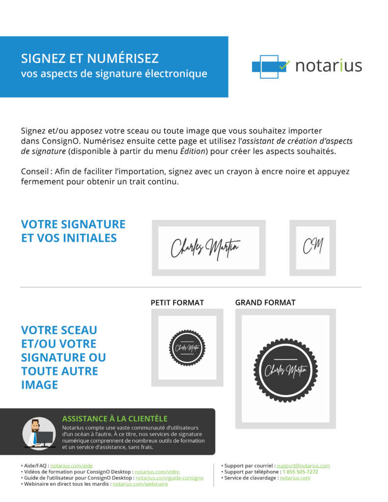 Aspects de signature - Notarius Support