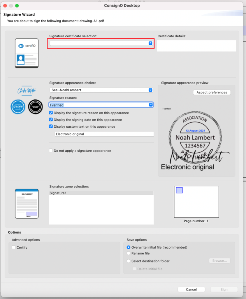 macOS – I don’t see my digital signature when I sign a document in ConsignO Desktop. - Notarius ...