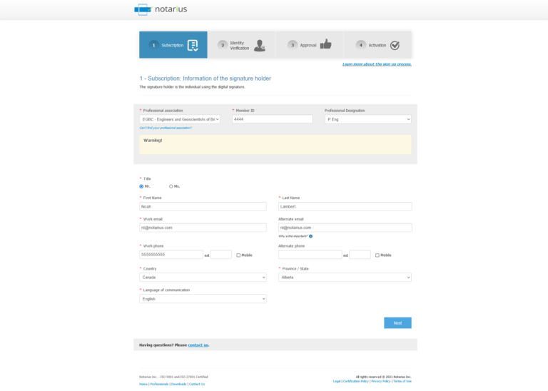 Expedited Identity Verification Process for a Digital Signature ...