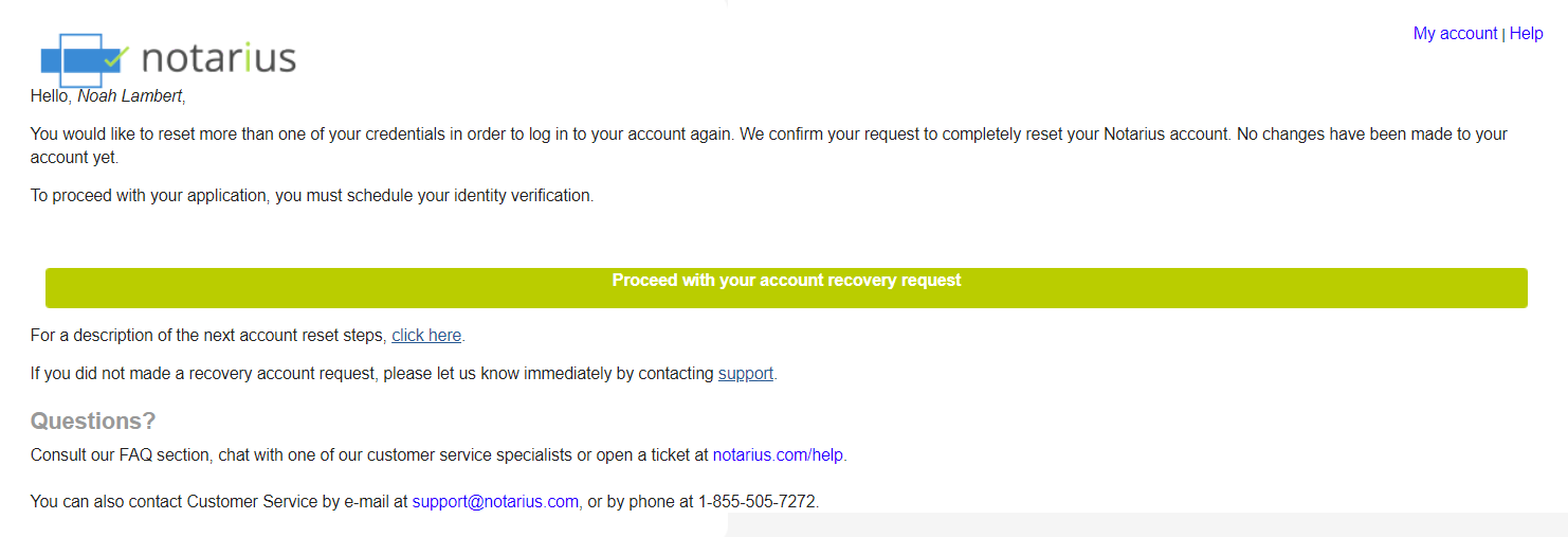 I no longer have access to at least two authentication factors associated with my Notarius ...