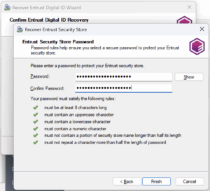 Recover a digital signature CertifiO Desktop through the Entrust Client ...