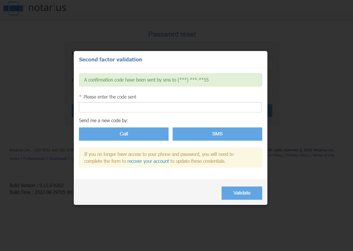 I would like to change my password for my Notarius account - Notarius ...