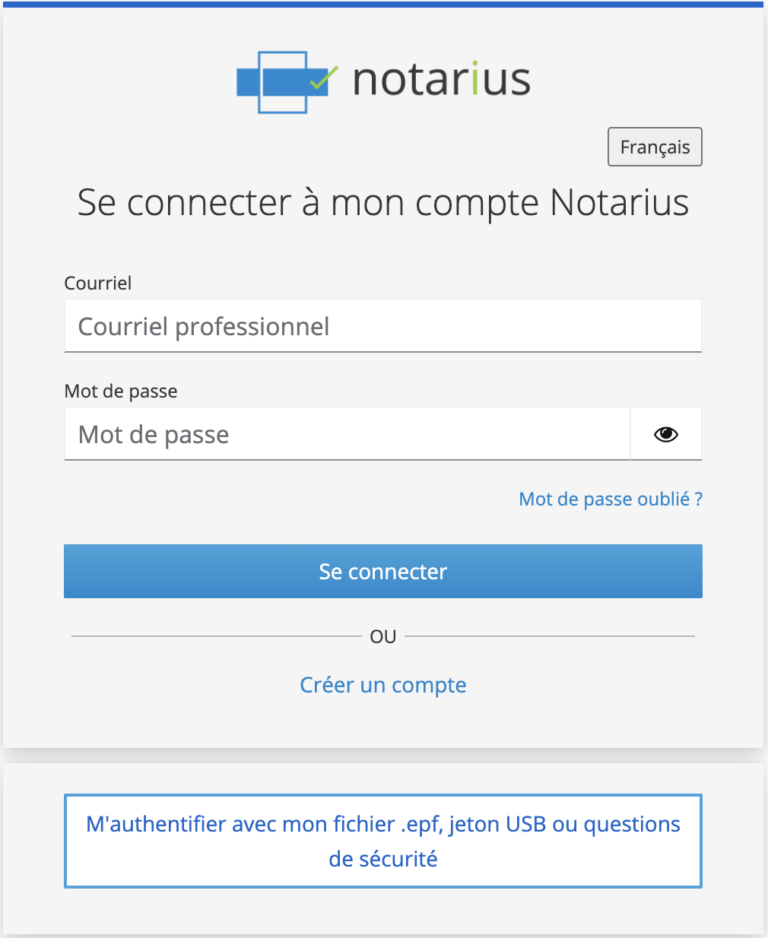 Création de votre compte Notarius - Notarius Support